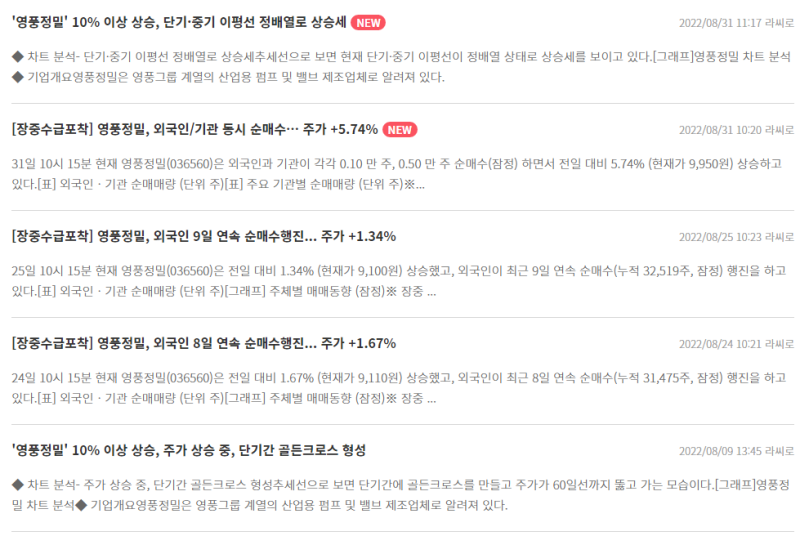 2022년 8월 31일 상승률 TOP30 (관리종목, 우선주, 스팩주 제외, BY 몽당연필) : 네이버 블로그