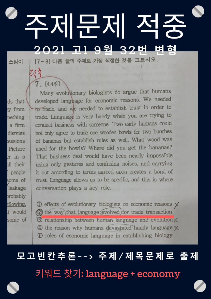 모고 변형문제 적중 사례 2021 고1 9월 모의고사 내신출제될 문제는 다 정해져 있다 네이버 블로그