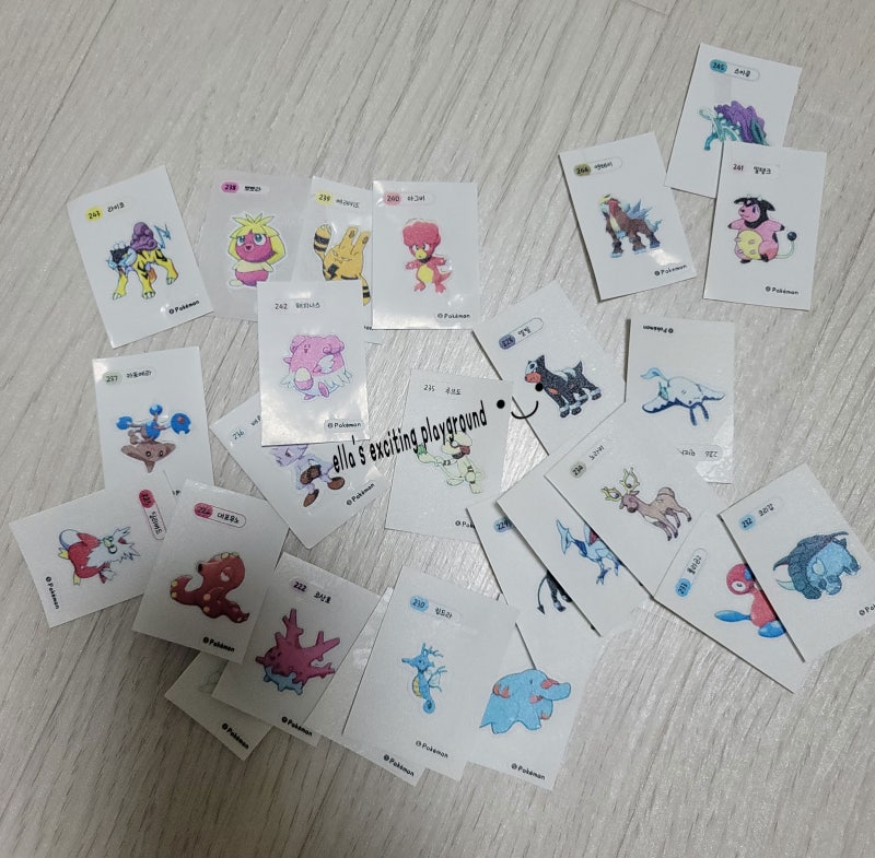 포켓몬 2세대 띠부씰 도감 만들기방법 과정 And 무료도안나눔 네이버 블로그