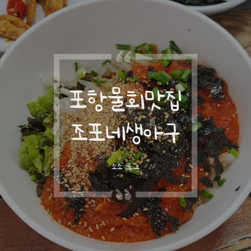 포항 물회 맛집 조포네생아구 네이버 블로그