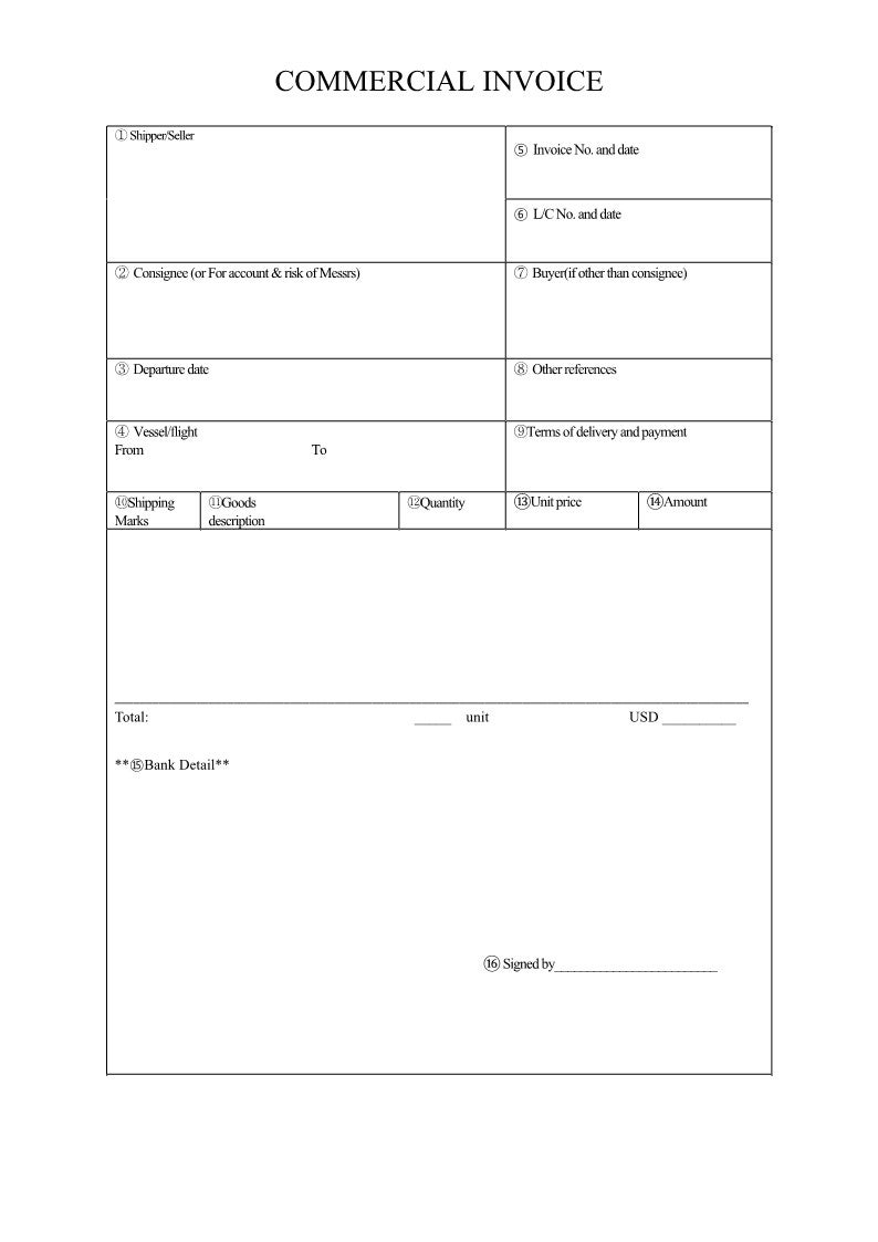 무역실무 수출용 인보이스 작성하기 Commercial Invoice 상업송장 네이버 블로그