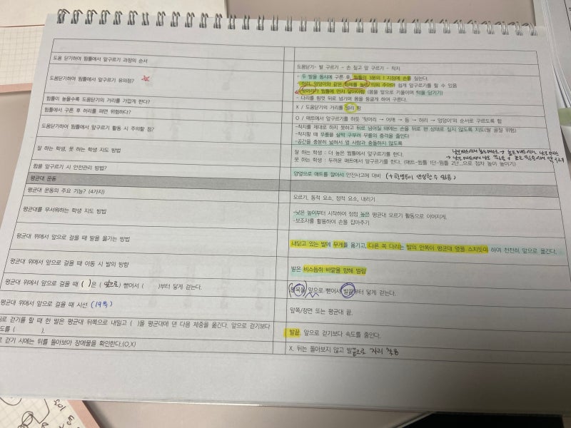 초등 임용 초등임용 각론 체육 단권화 나눔 어린해 네이버 블로그