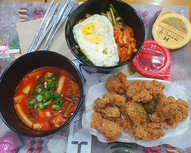 연수청학 한솥도시락 열무감초고추장비빔밥 치킨 떡볶이 내돈내산 솔직후기 네이버 블로그