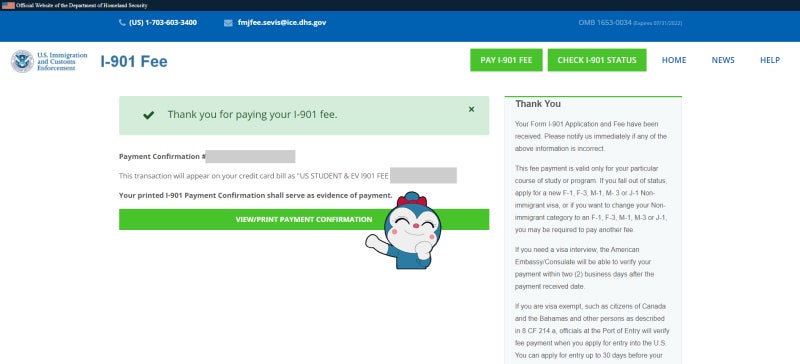 미국 학생 비자 : SEVIS Fee (I-901) 결제 방법 & 이유 : 네이버 블로그