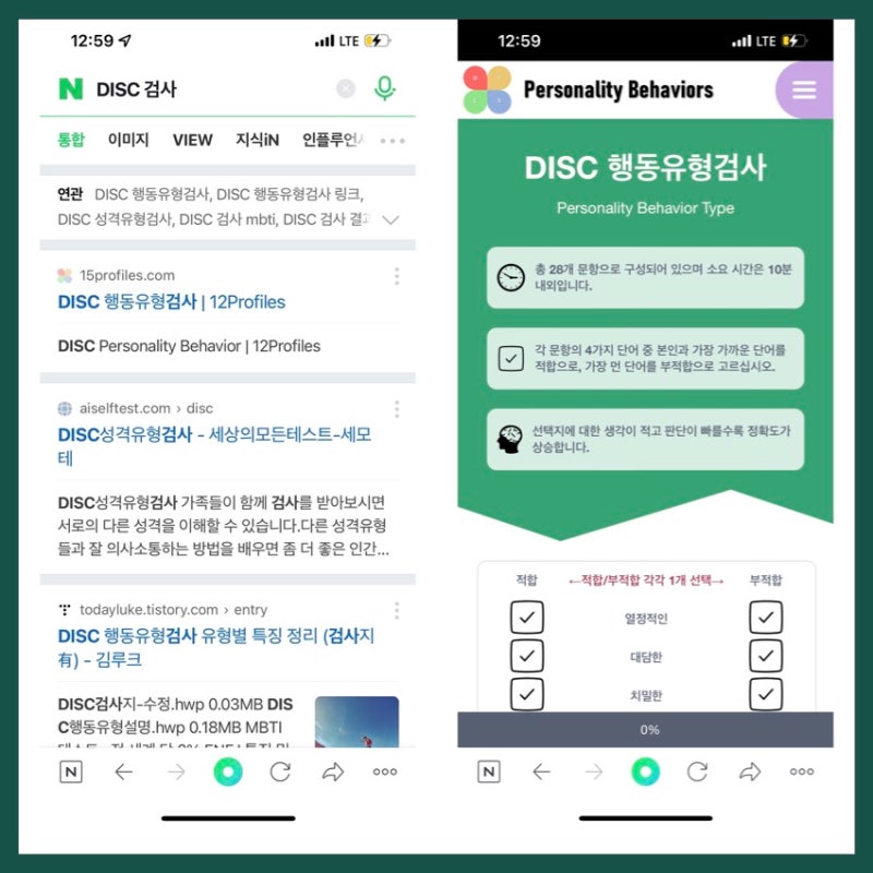 Disc 검사 행동유형검사 결과 헌신자 네이버 블로그