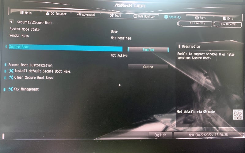 윈도우 11 설치하기 Asrock 애즈락 메인보드 Tpm20 활성화 보안부팅 활성화 네이버 블로그