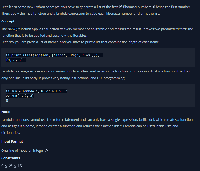 Python HackerRank 문제 59 - Map and Lambda Function : 네이버 블로그