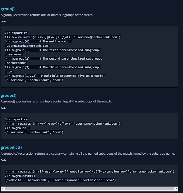 Python HackerRank 문제 61 - Group(), Groups() & Groupdict() : 네이버 블로그
