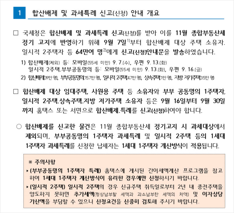 22년 종합부동산세 합산배제 신고 방법 및 대상 종부세 개편 특례 네이버 블로그