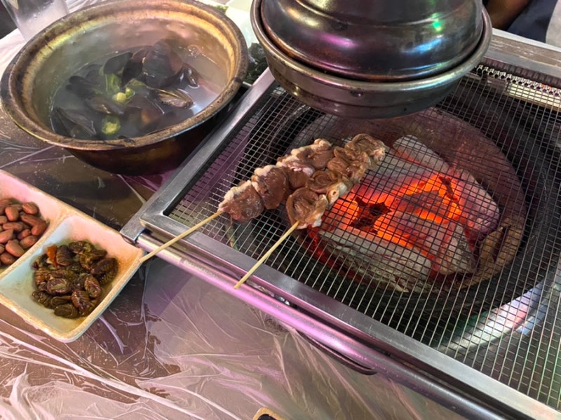 부산 해산물 맛집 ‘삼바리 마린시티점 산낙지 숯불구이 신선한 조개찜 해운대 직화구이 맛집 추천 마린시티 술집