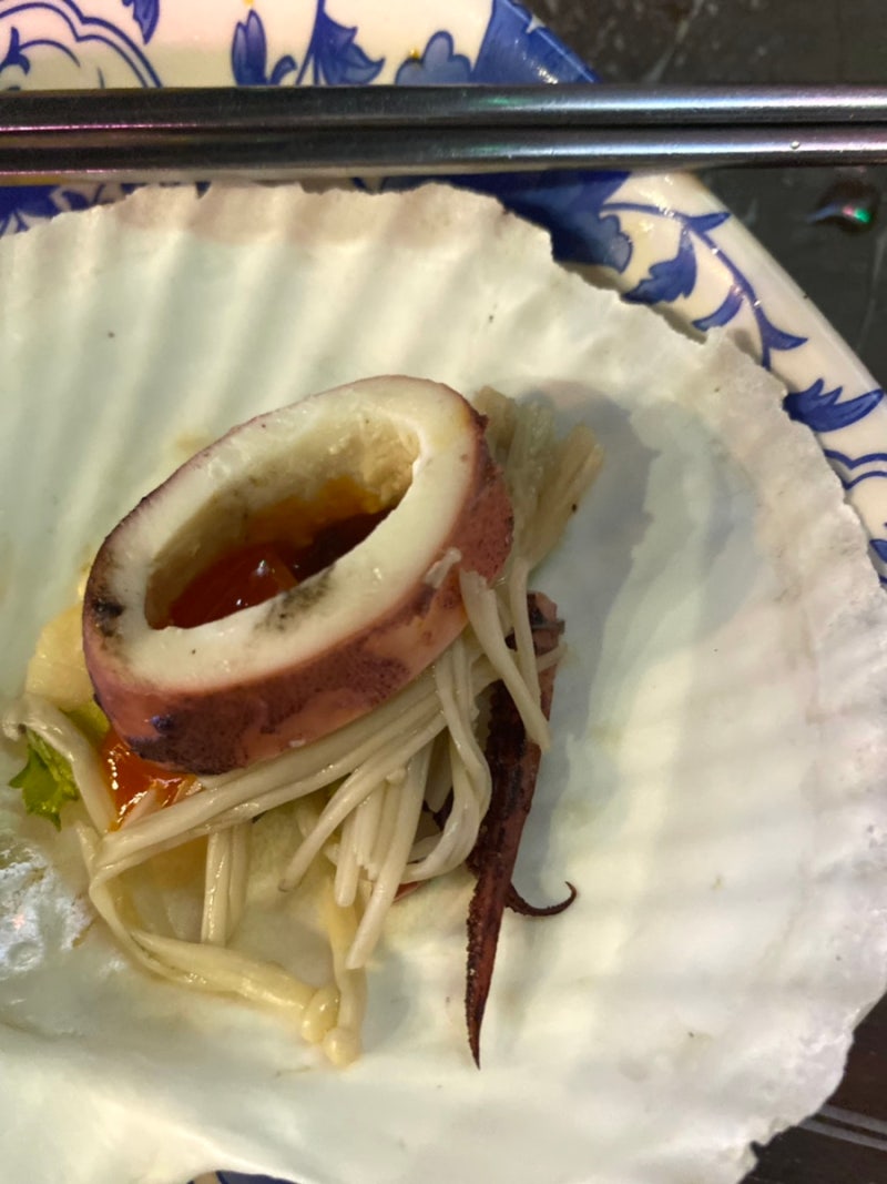 부산 해산물 맛집 ‘삼바리 마린시티점 산낙지 숯불구이 신선한 조개찜 해운대 직화구이 맛집 추천 마린시티 술집