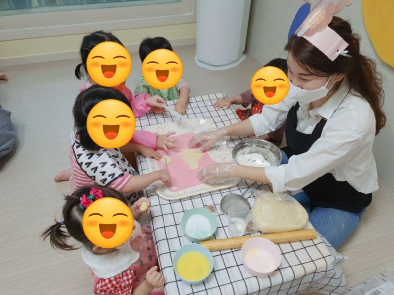 호반아이사랑♡ 가을요리활동 추석맞이요리활동 우리나라주제요리활동 달콤쫀득약과만들기 약과만들기순서 가을에하기좋은요리 전통음식약과