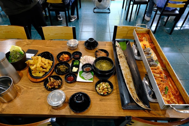 제주 한림 맛집 풍성하게 즐긴 통갈치구이와 조림 제주도 해녀세자매 디저트는 제주 핫플레이스 푸딩 우무 네이버 블로그
