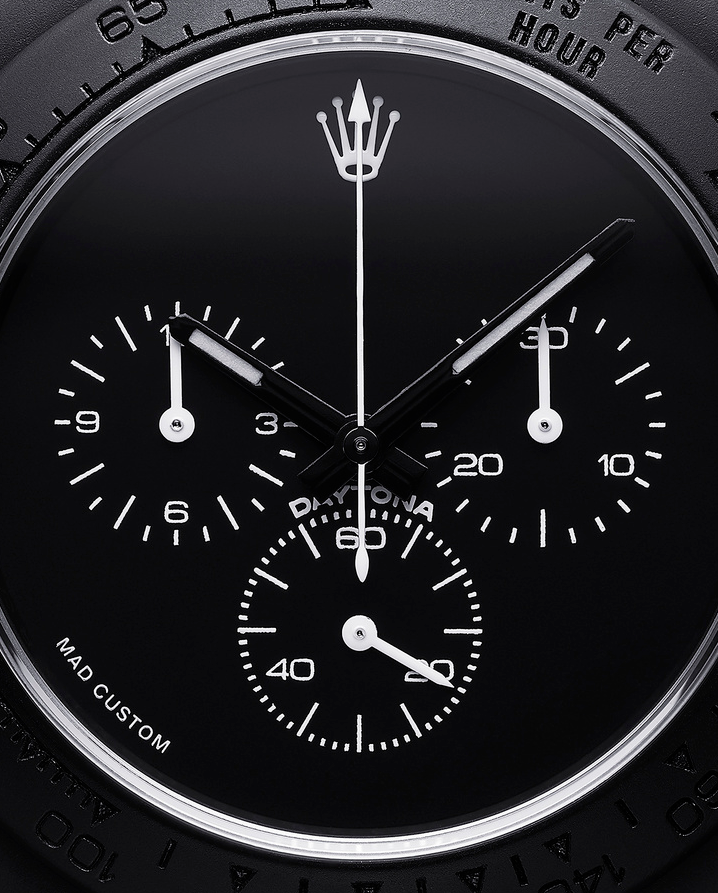 Rolex Mad Customized Daytona Black 롤렉스 매드 커스텀 데이토나 워치3 워치4 워치5 워치페이스 ...