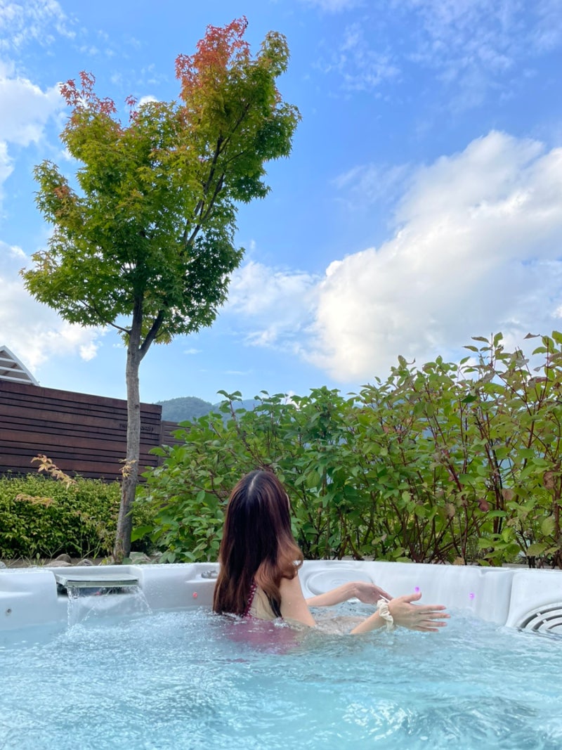 정선 파크로쉬리조트 앤 웰니스 아쿠아클럽 야외스파 자쿠지 실내스파 사우나 이용후기 네이버 블로그