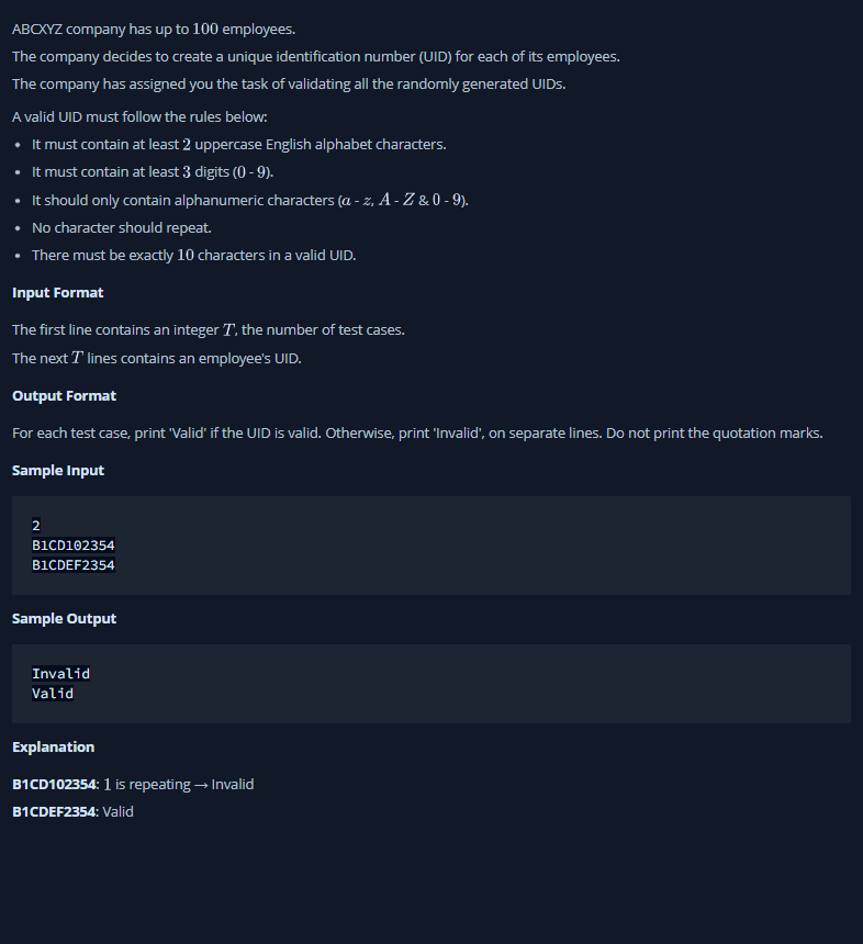 Python_Validating UID_HackerRank : 네이버 블로그