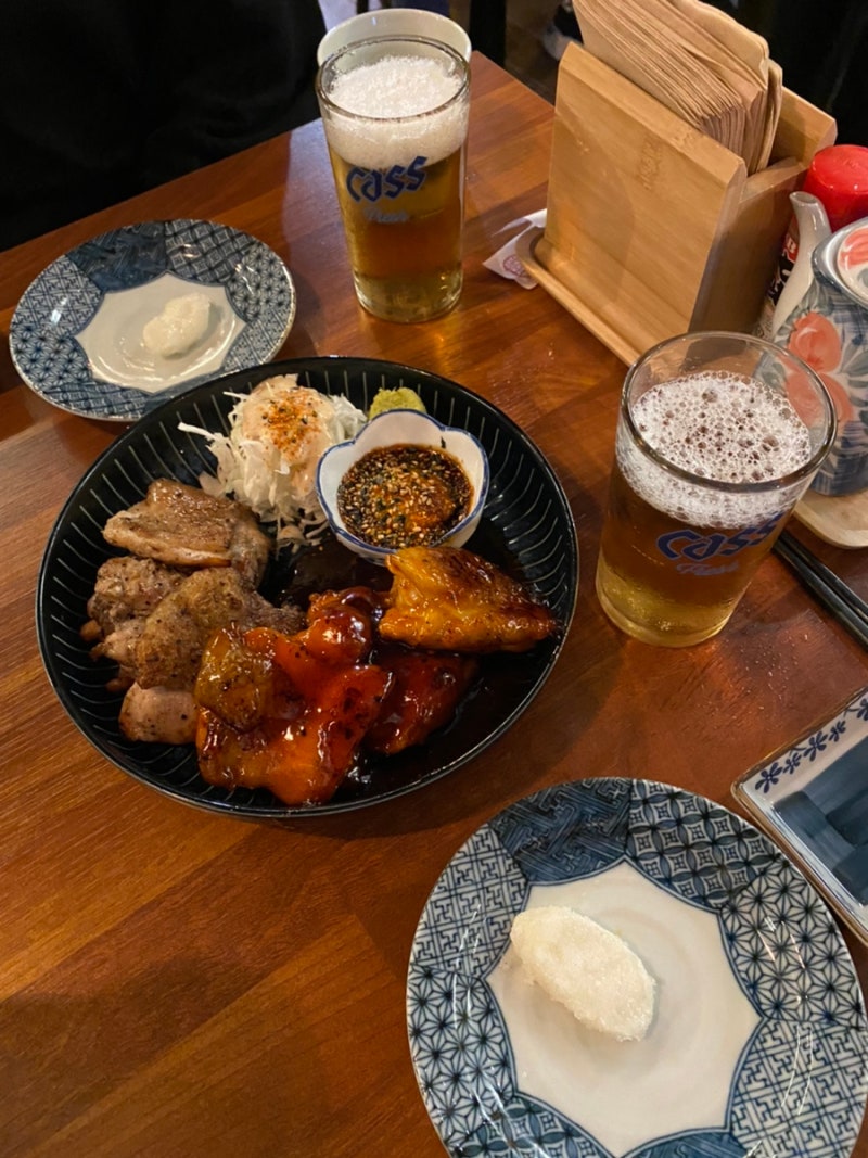 강릉 일월육일 유천지구 분위기 좋고 맛있는 신상 홍제동 이자카야 닭다리살직화구이 반반 해물듬뿍라면 네이버 블로그