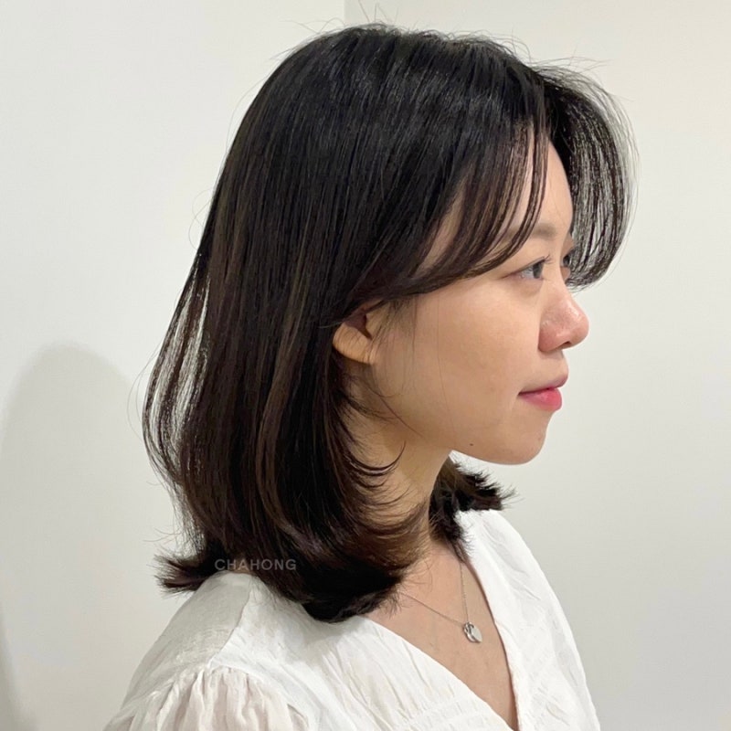 차홍룸 한남점 중단발 윈드펌 레이어드컷 웬디머리 네이버 블로그