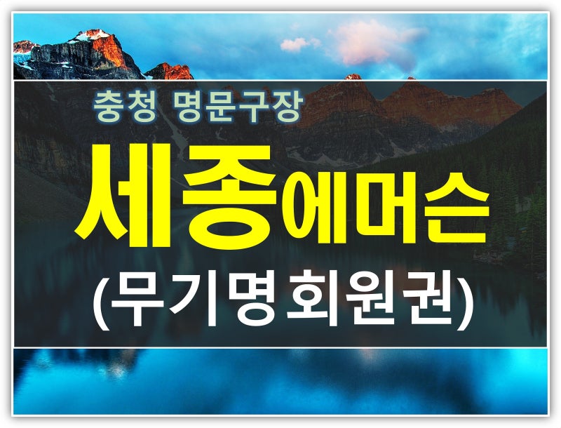 편안한코스 세종에머슨cc 무기명회원권 추천 네이버 블로그