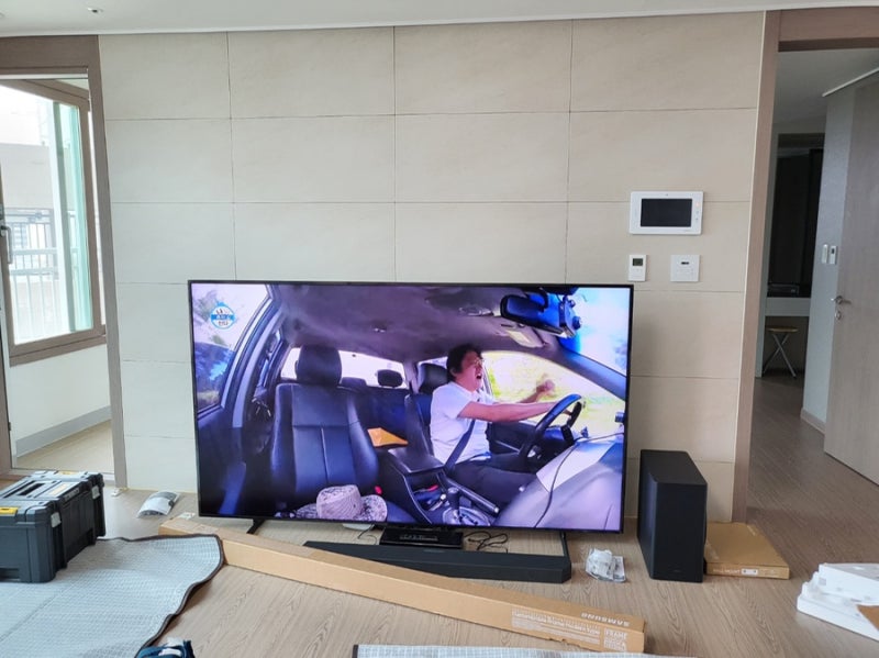 동탄 오산 평택 무타공벽걸이tv벽걸이티비숨김설치 85인치무타공벽걸이티비설치 삼성더프레임85kq85lsb03af 네이버 블로그