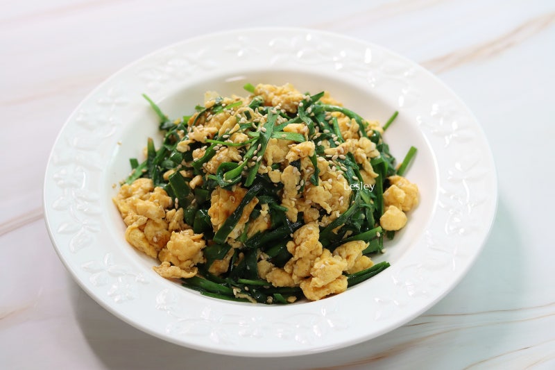 부추계란볶음 만들기 부추달걀볶음 간단한 계란요리 간단한 아침메뉴 : 네이버 블로그