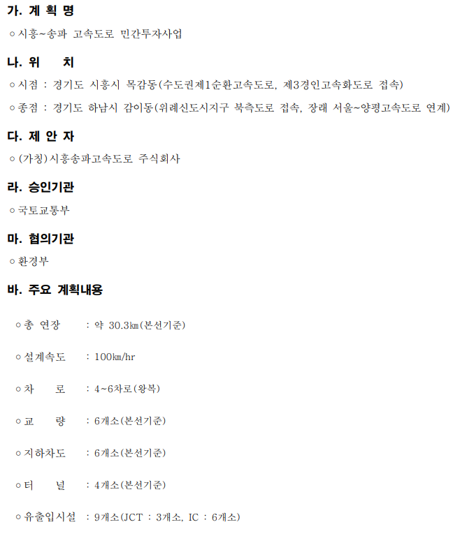 시흥~송파 고속도로 민간투자사업 전략환경영향평가 결정 공개 출입시설에 따른 수혜지역 분석 네이버 블로그