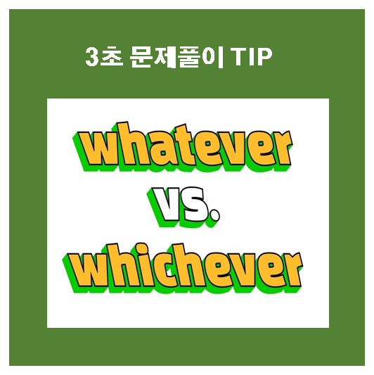 토익 복합관계대명사 whatever, whichever 구분 : 네이버 블로그