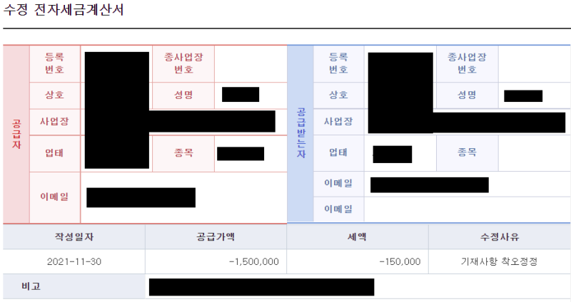 수정세금계산서 발급사유 및 발급방법 정리작성일자 수정신고 발급기한공급가액변동계약해지해제세율 네이버 블로그