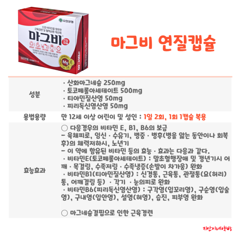 유한양행 마그비 종류 특장점 비교 총정리연질캡슐 감마 액티브 스피드 맥스 네이버 블로그