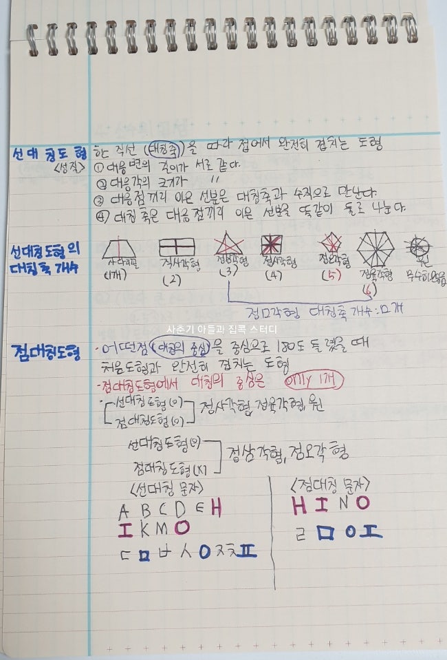 초등수학 개념정리노트 5학년 2학기 네이버 블로그
