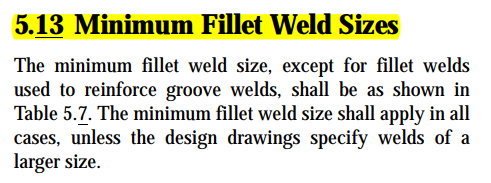 용접) Min. Fillet Weld Size : 네이버 블로그