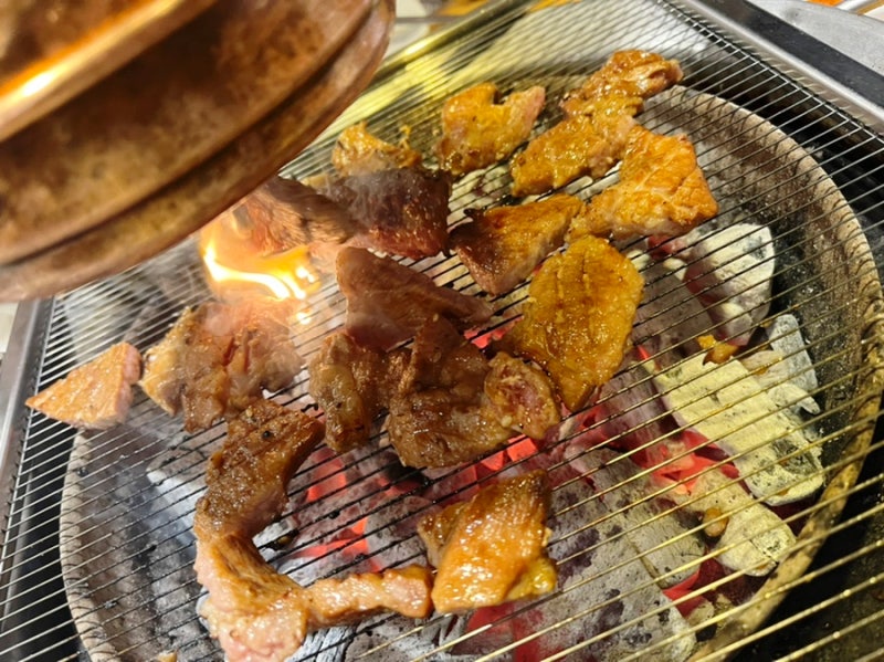 수원 망포역 맛집 영통동 고깃집*동산참숯갈비*멍석돼지갈비 물냉면 된장찌개 네이버 블로그