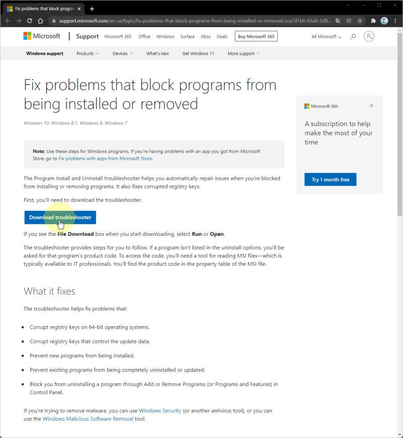 윈도우 프로그램 설치 및 제거 문제 해결사 활용법 : 네이버 블로그