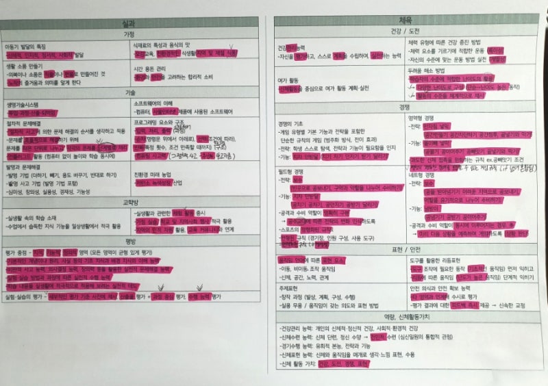 초등임용 교육과정 정리 자료 Feat최소한의 암기 범위 네이버 블로그