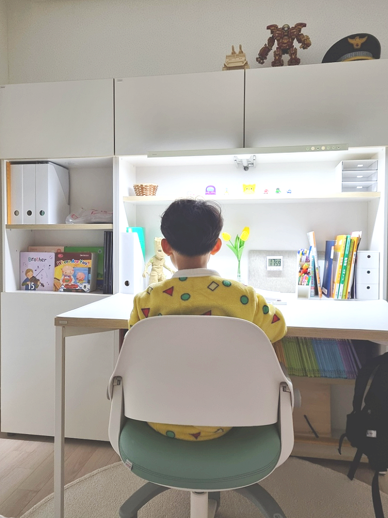 초등학생 데스커 책상 책장세트 공부방 인테리어 꾸미기 내돈내산 네이버 블로그