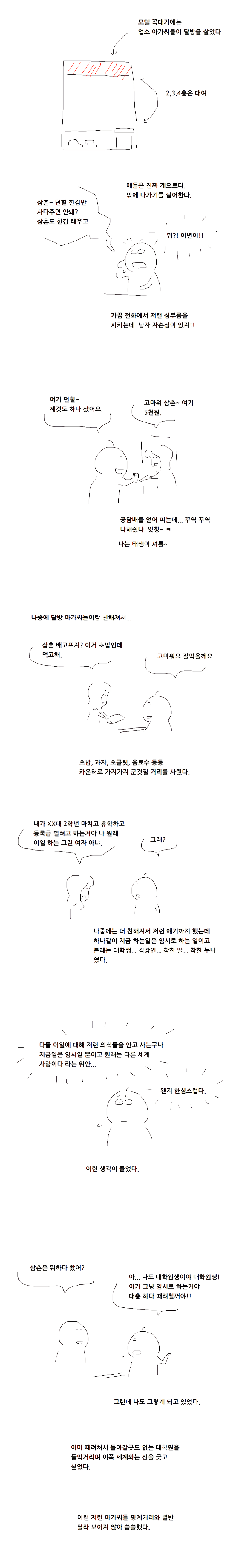모텔 알바 경험담 .Manhwa : 네이버 블로그