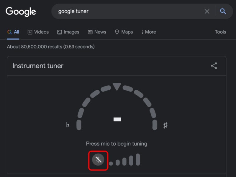 구글 검색창에서 크로매틱 튜너 사용방법 (Google Tuner) : 네이버 블로그