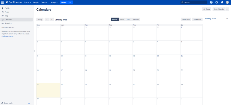 [홍PM] Confluence 기본 사용 - Calendars 설정 (회의실예약, 휴가 설정등) : 네이버 블로그