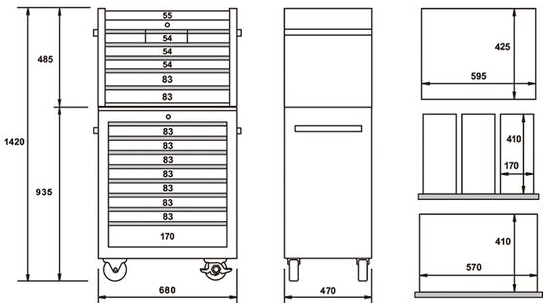 에가 마스터 (EGA master) 스테인레스 공구트롤리 _ INOX (STAINLESS STEEL) Tool Trolley ...