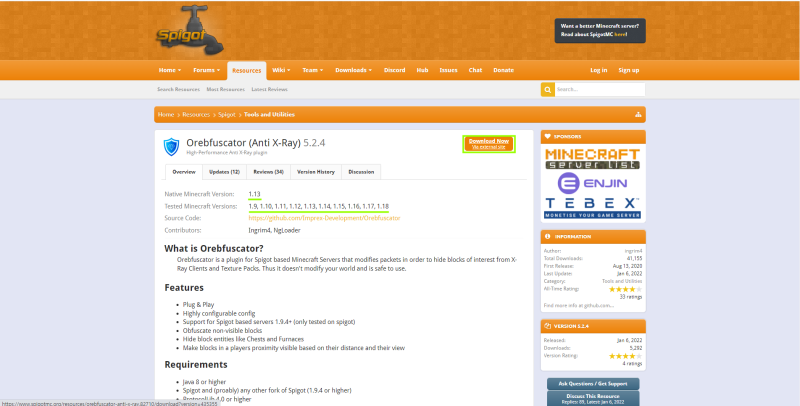마인크래프트 엑스레이 방지 플러그인 적용 Orebfuscator : 네이버 블로그