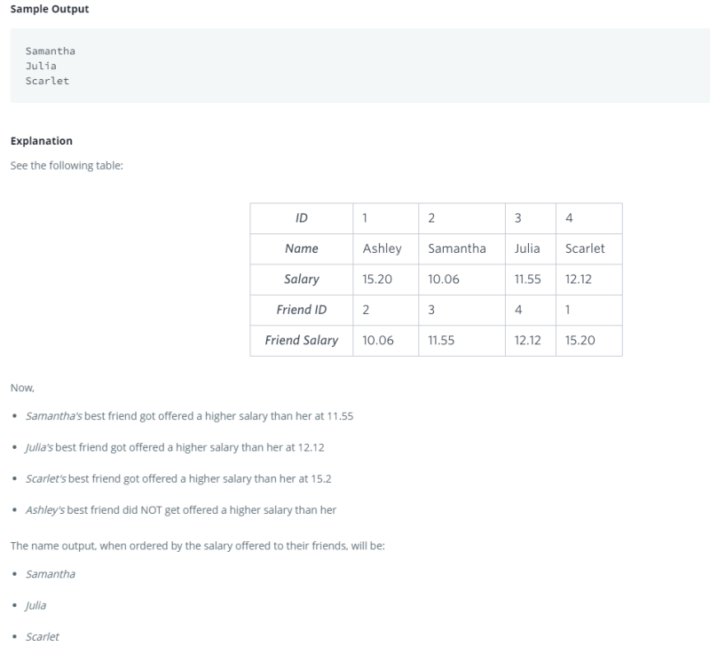 SQL 문제 26 - Placements(HackerRank) : 네이버 블로그