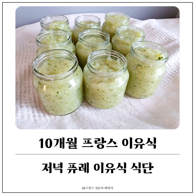 10개월 아기 프랑스 이유식 저녁 퓨레 식단 야채탄수퓨레 블레디나 베이비비오 네슬레 네이버 블로그