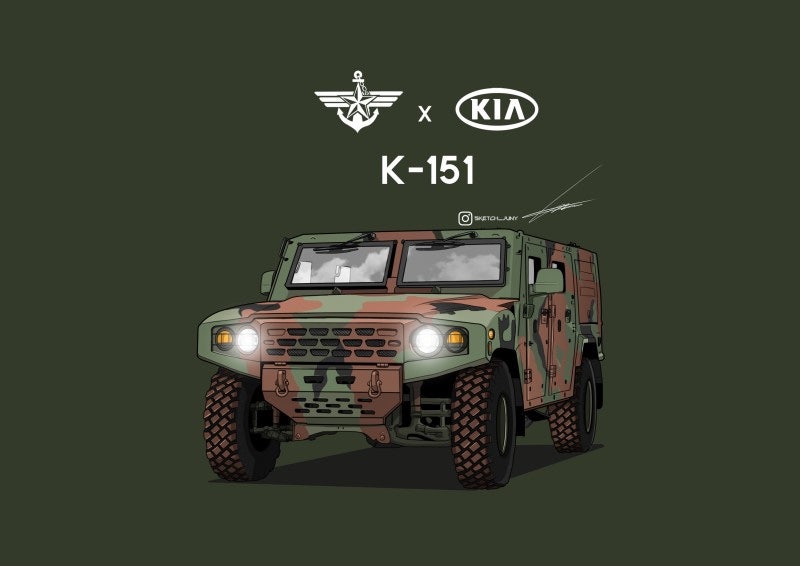 국내 국군 소형전술차량 기아 험비 k151 일러스트 : 네이버 블로그