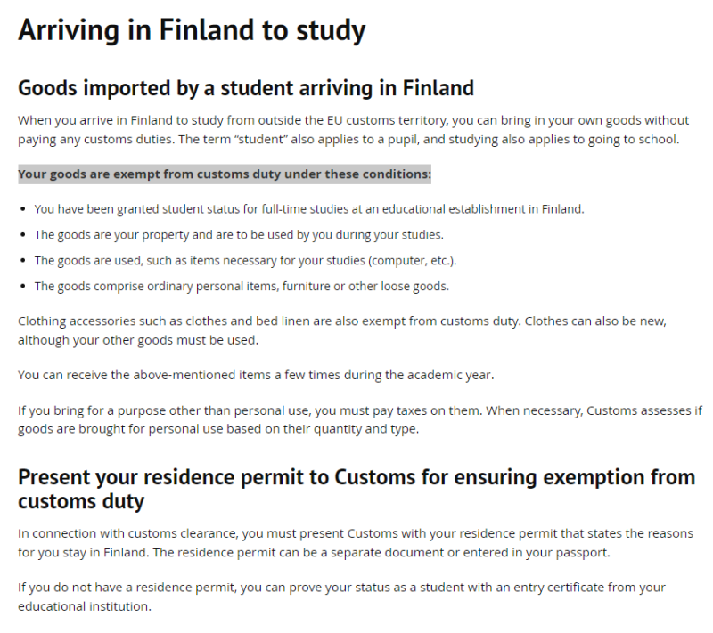 [3] 핀란드 세관신고 Tulli + 통화 팁! (추가) : 네이버 블로그