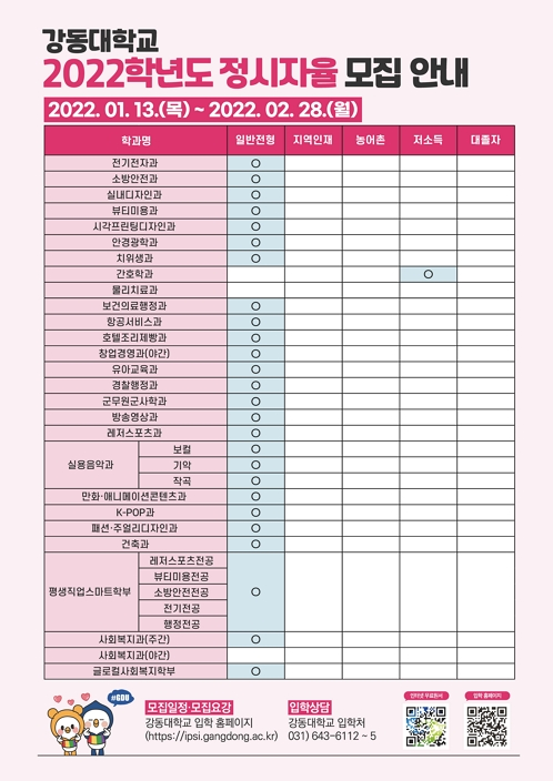 2022 실용음악과 정시 2차 자율 모집 모집요강 정보 찾고 있다면 네이버 블로그