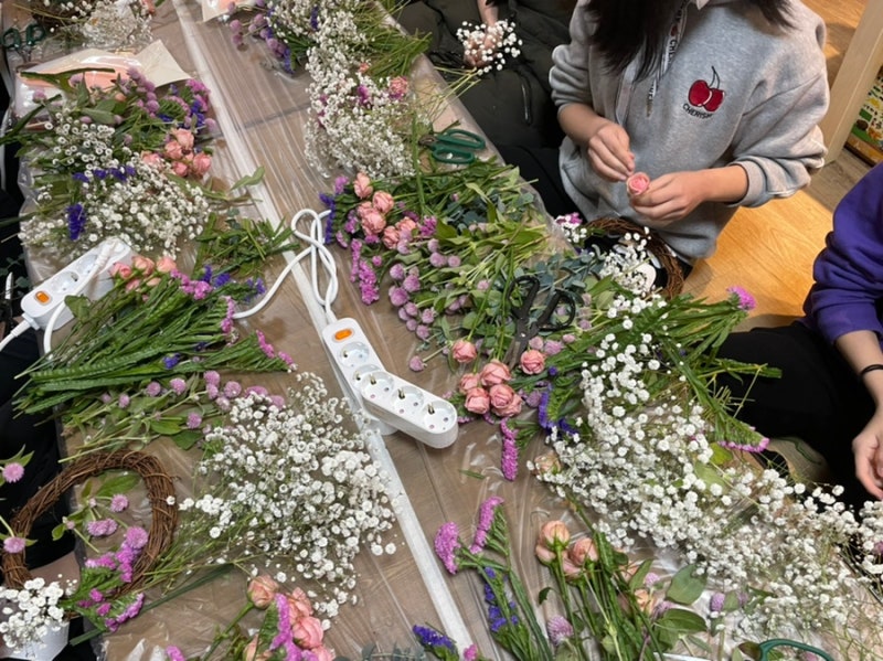중학생 생화리스 불빛액자 키트와 함께 원예체험시간 힐링테라피 시간을 가져요 중학생 원예키트 네이버 블로그
