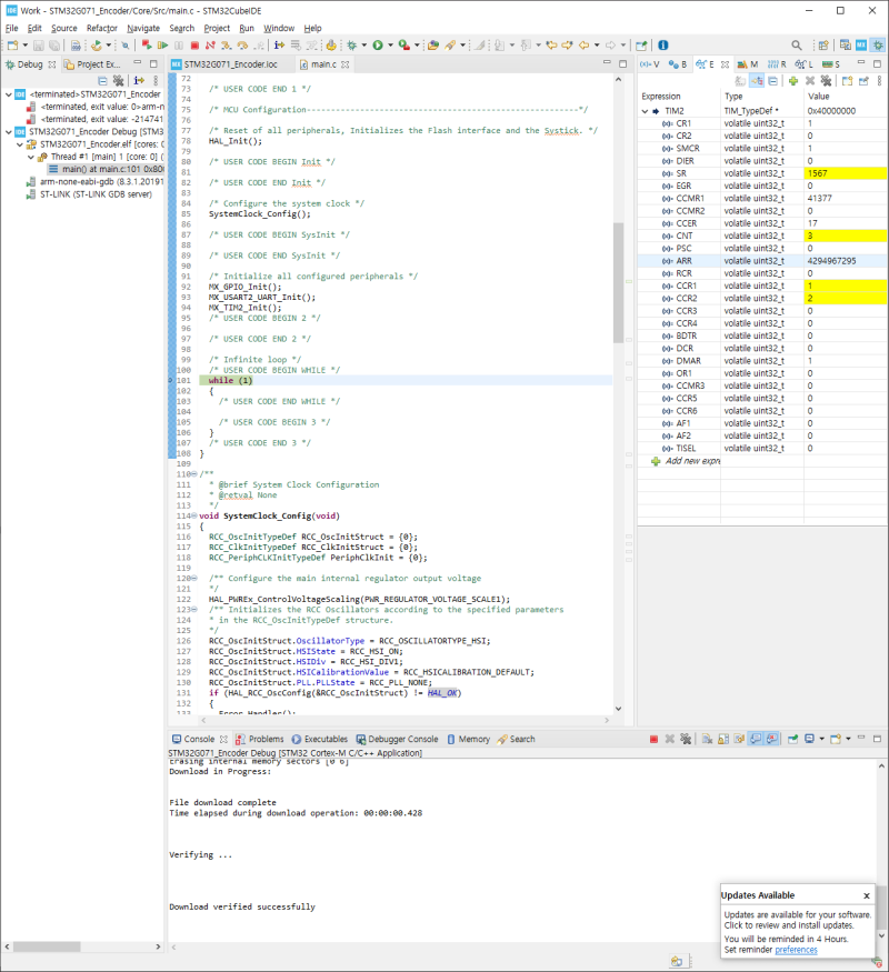 [STM32] Timer 사용한 Encoder : 네이버 블로그