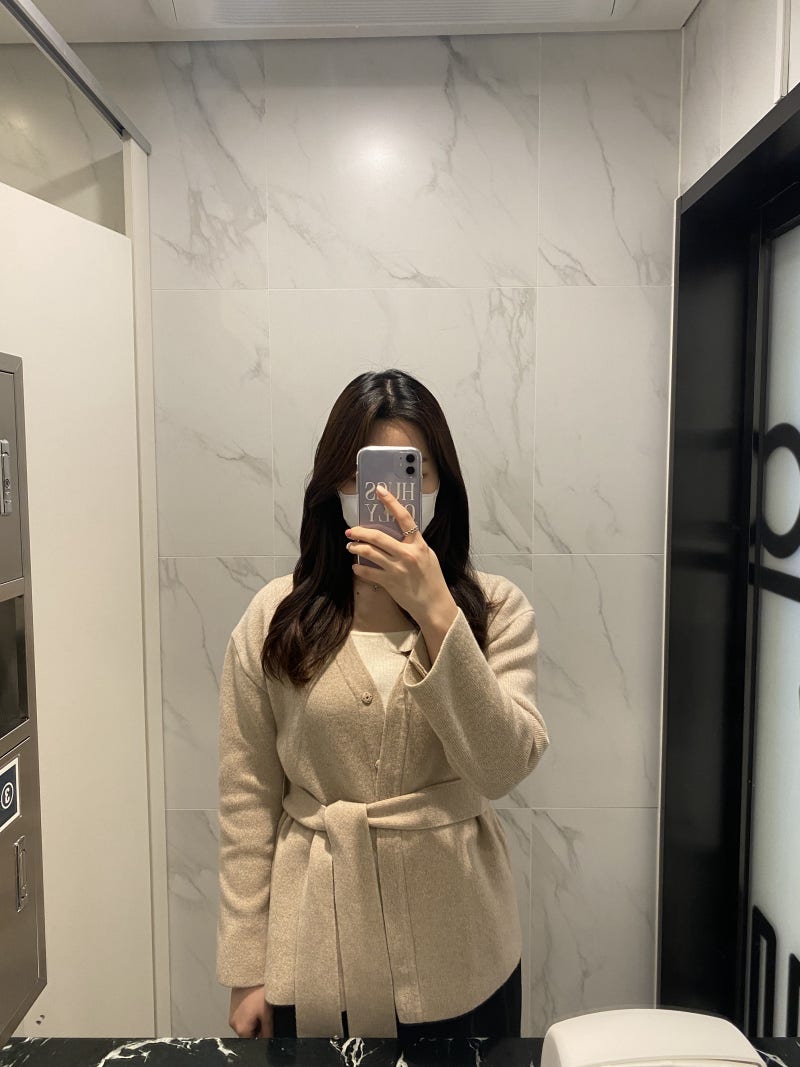 시에 Sie 리엔 벨티드 가디건 후기 소프트 스퀘어넥 니트 네이버 블로그