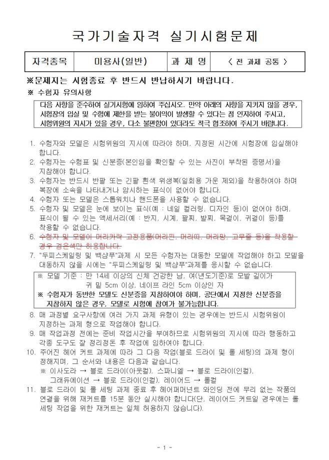2022년 미용사일반 헤어 실기과제 두피스케일링and백샴푸 총정리 네이버 블로그
