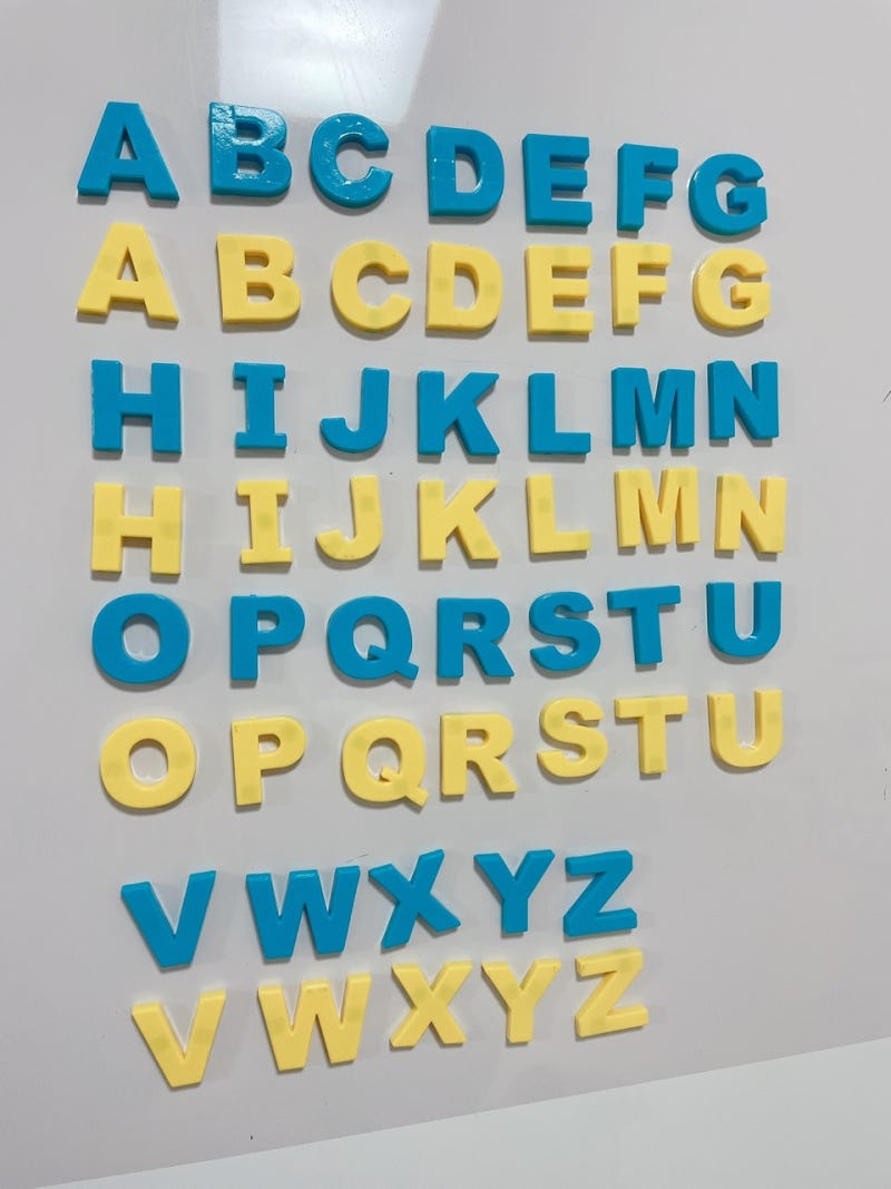 플레이 맥스 자석 글자 4종 세트로 7세 아이와 한글놀이해요 : 네이버 블로그